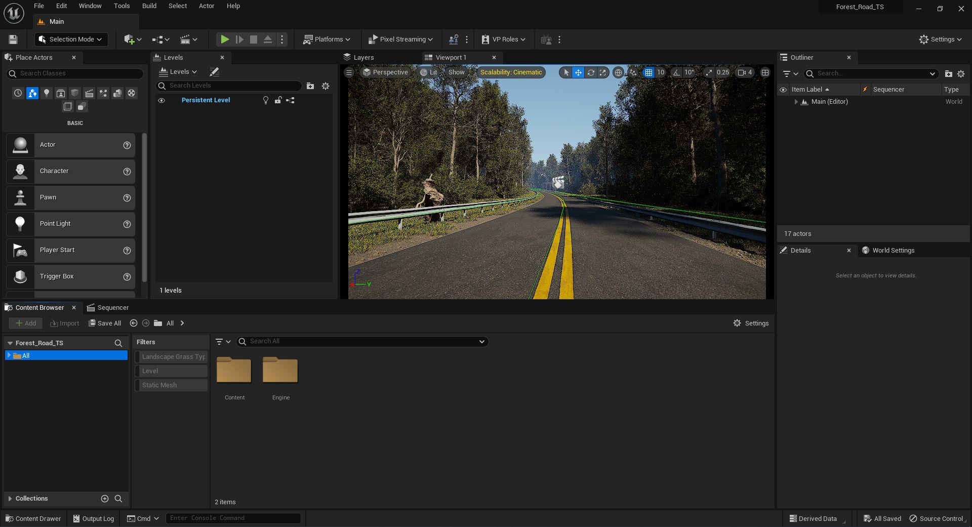 3D Forest Road - Unreal Engine 5 - TurboSquid 2060455