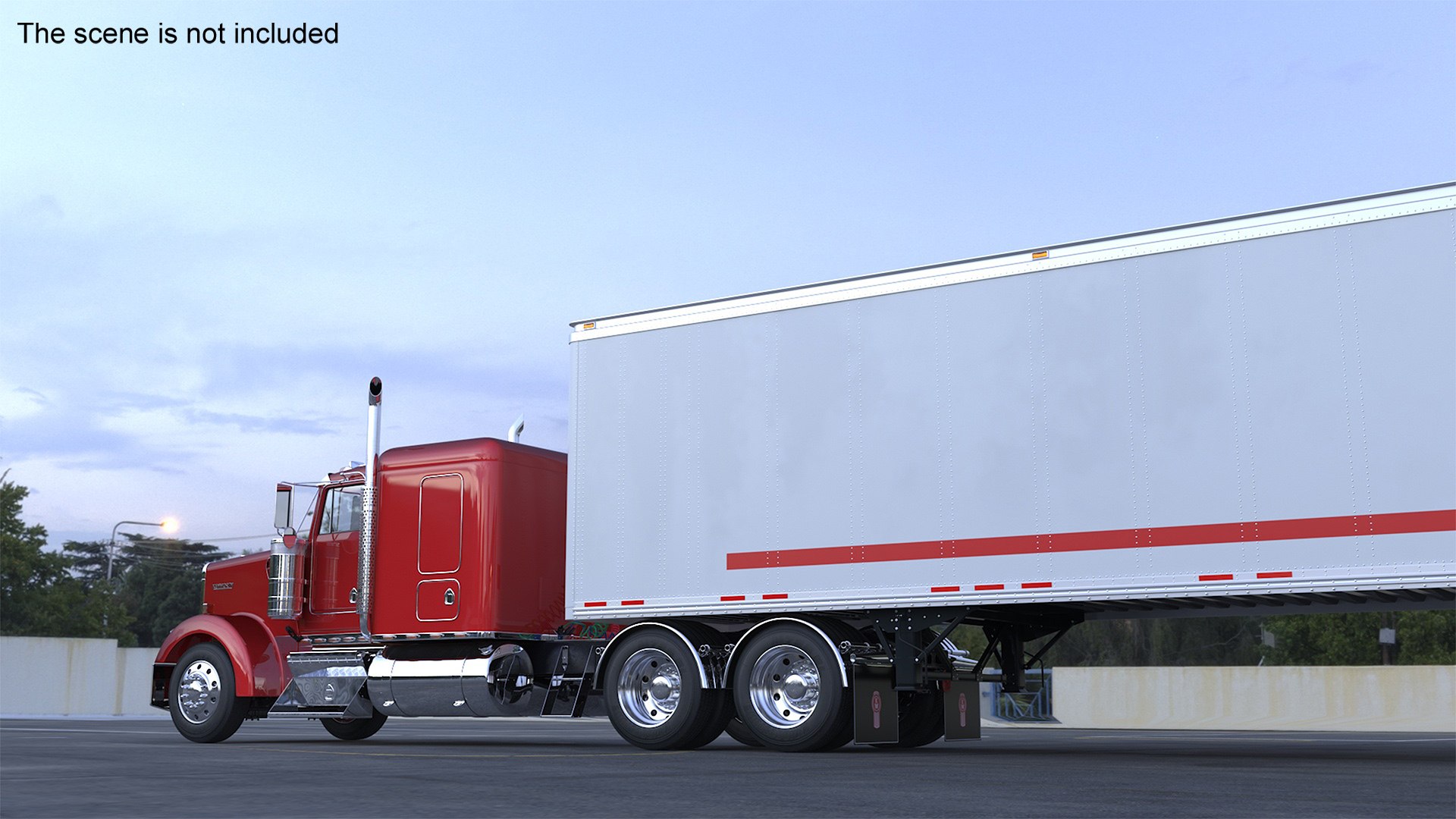 3D Semi Trailer Truck Kenworth W900 - TurboSquid 2248033