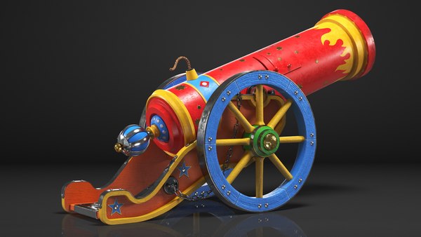 3D Circus Cannon - TurboSquid 1737045