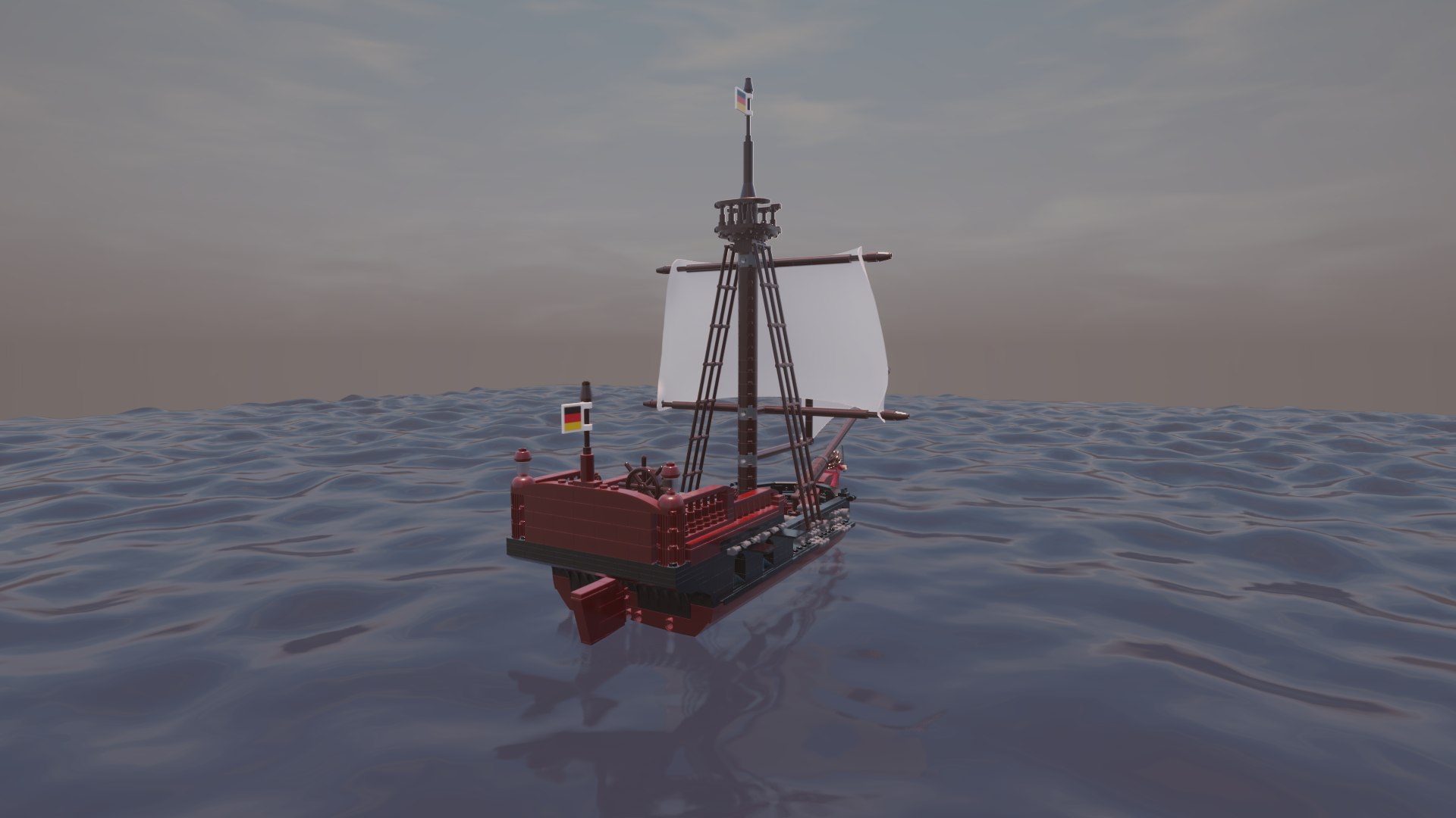 3D LEGO - GERMAN SLOOP - KLEINE JAGERIN - Rogue Film Productions - TurboSquid 2148043