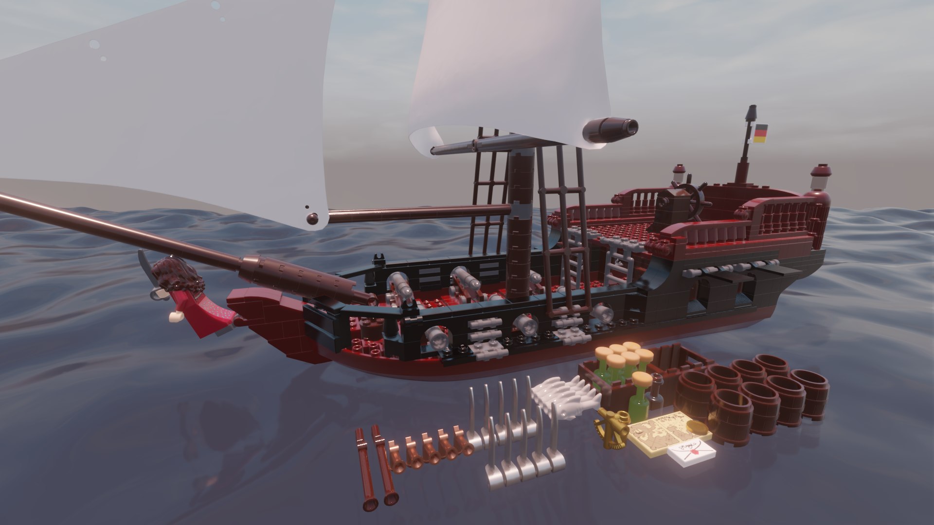 3D LEGO - GERMAN SLOOP - KLEINE JAGERIN - Rogue Film Productions ...