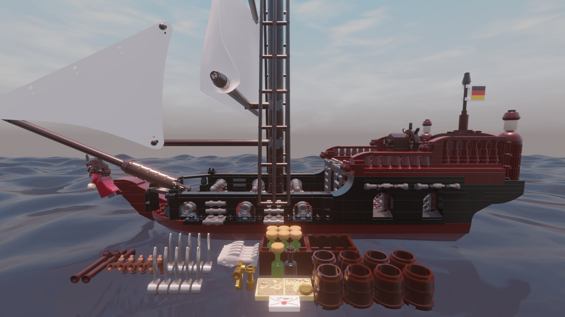 3D LEGO - GERMAN SLOOP - KLEINE JAGERIN - Rogue Film Productions ...