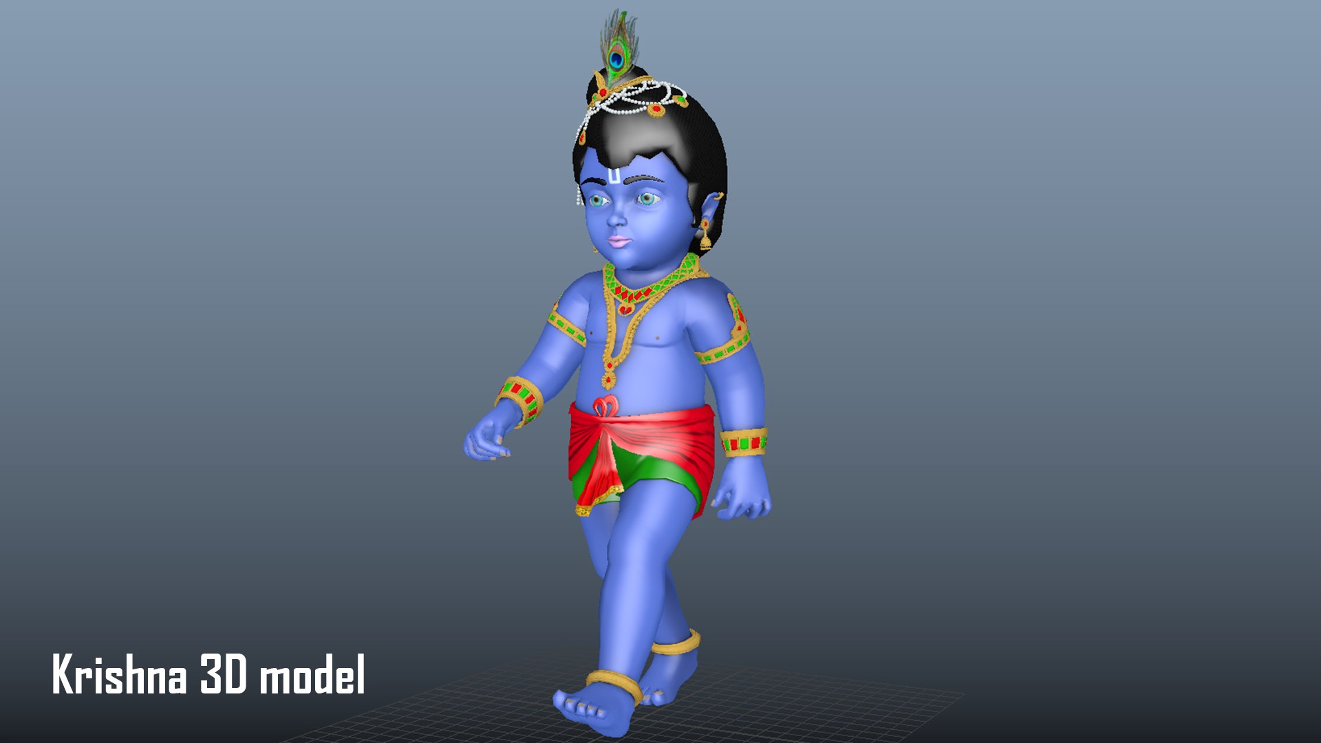 Lord Krishna 3D Model Artwork 3D Model - TurboSquid 2083185