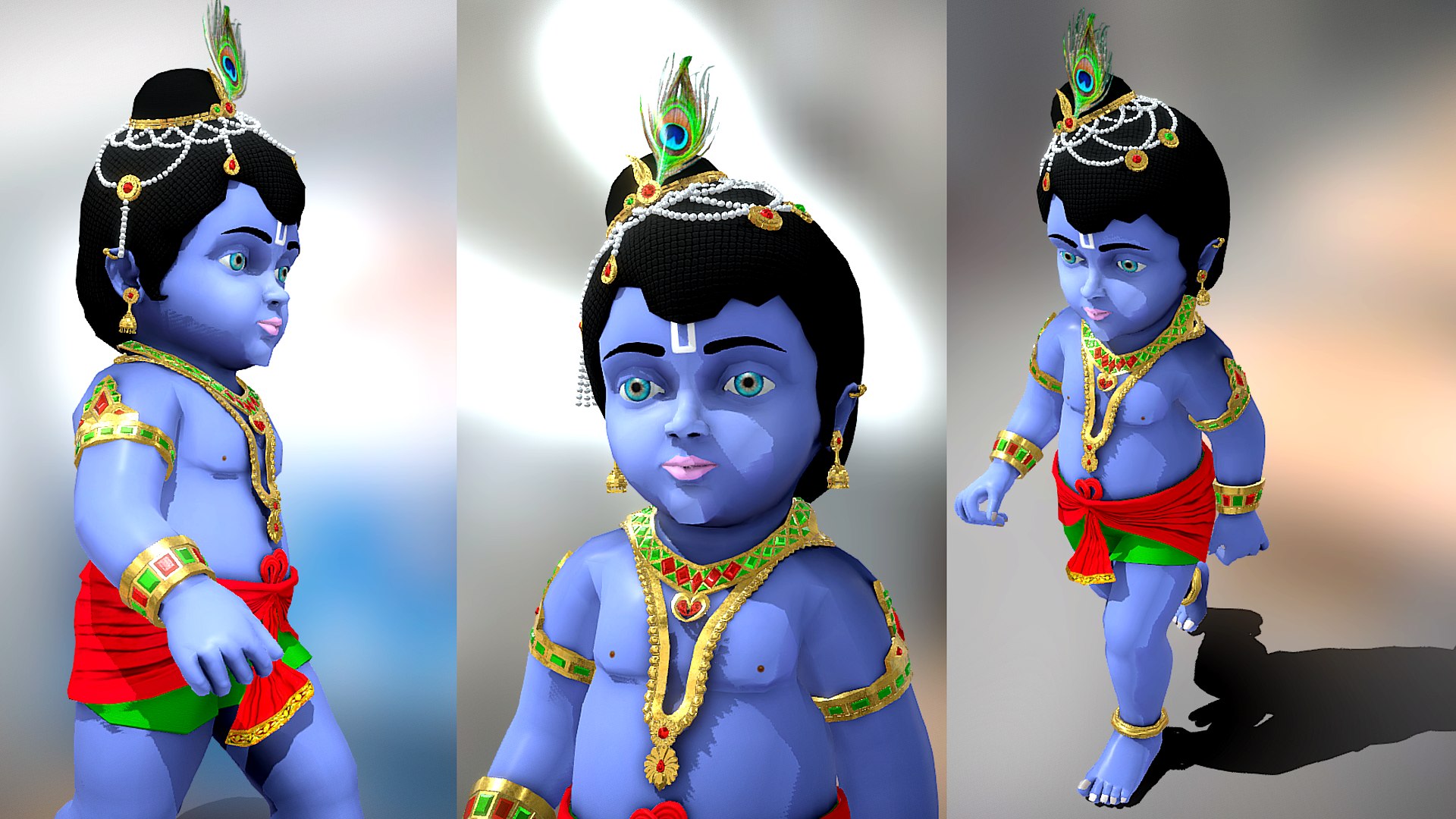 Lord Krishna 3D Model Artwork 3D Model - TurboSquid 2083185