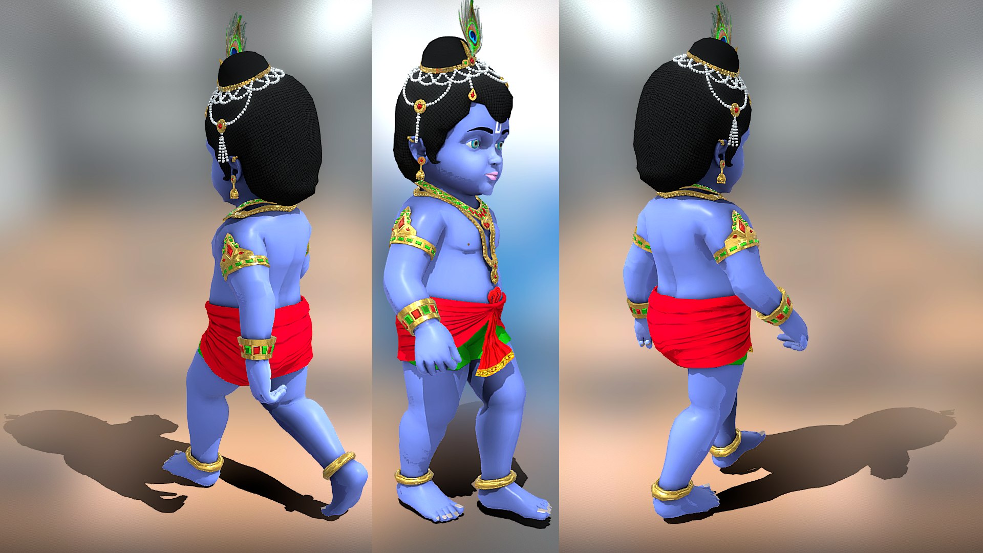 Lord Krishna 3D Model Artwork 3D Model - TurboSquid 2083185