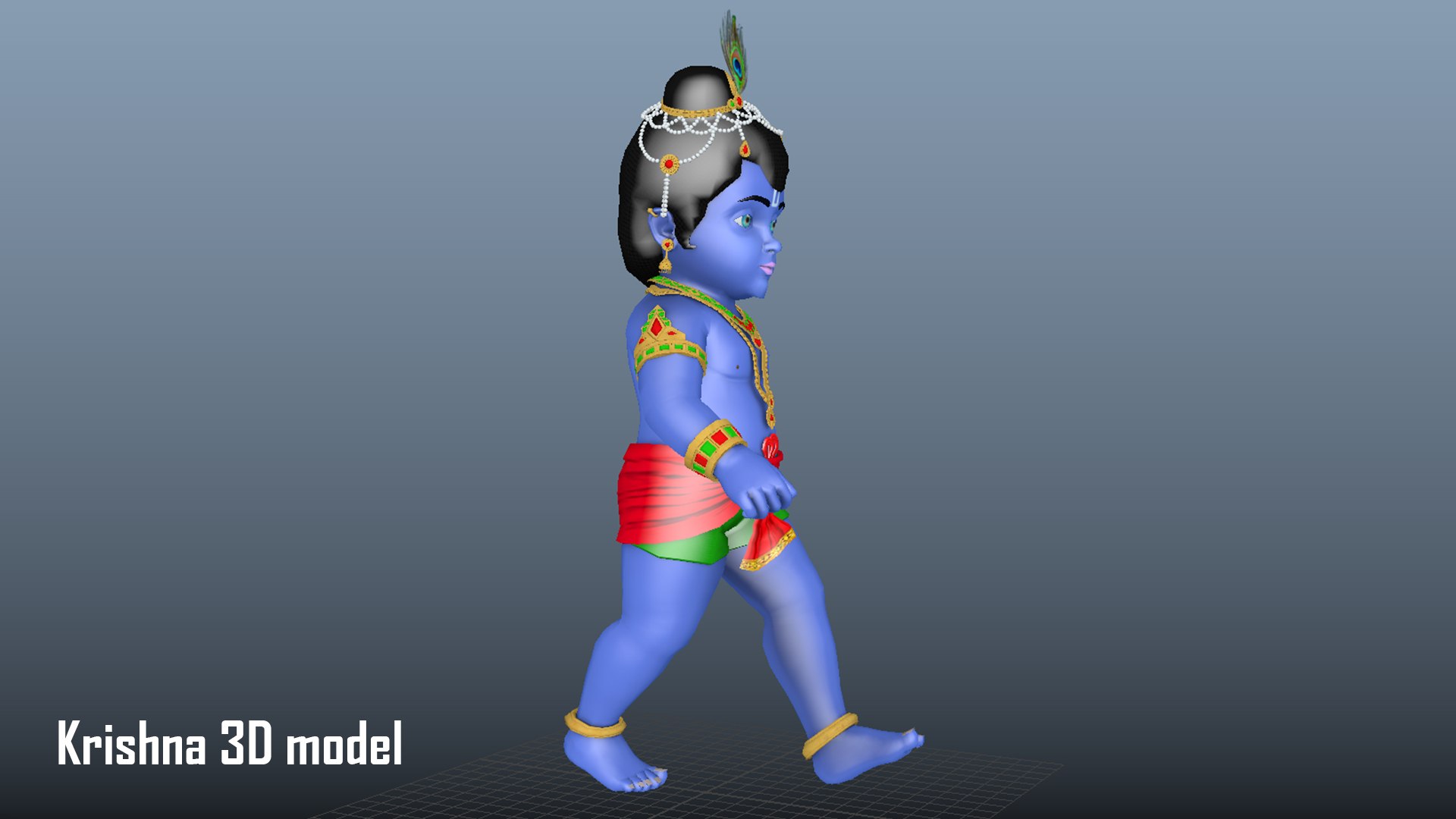 Lord Krishna 3D Model Artwork 3D Model - TurboSquid 2083185