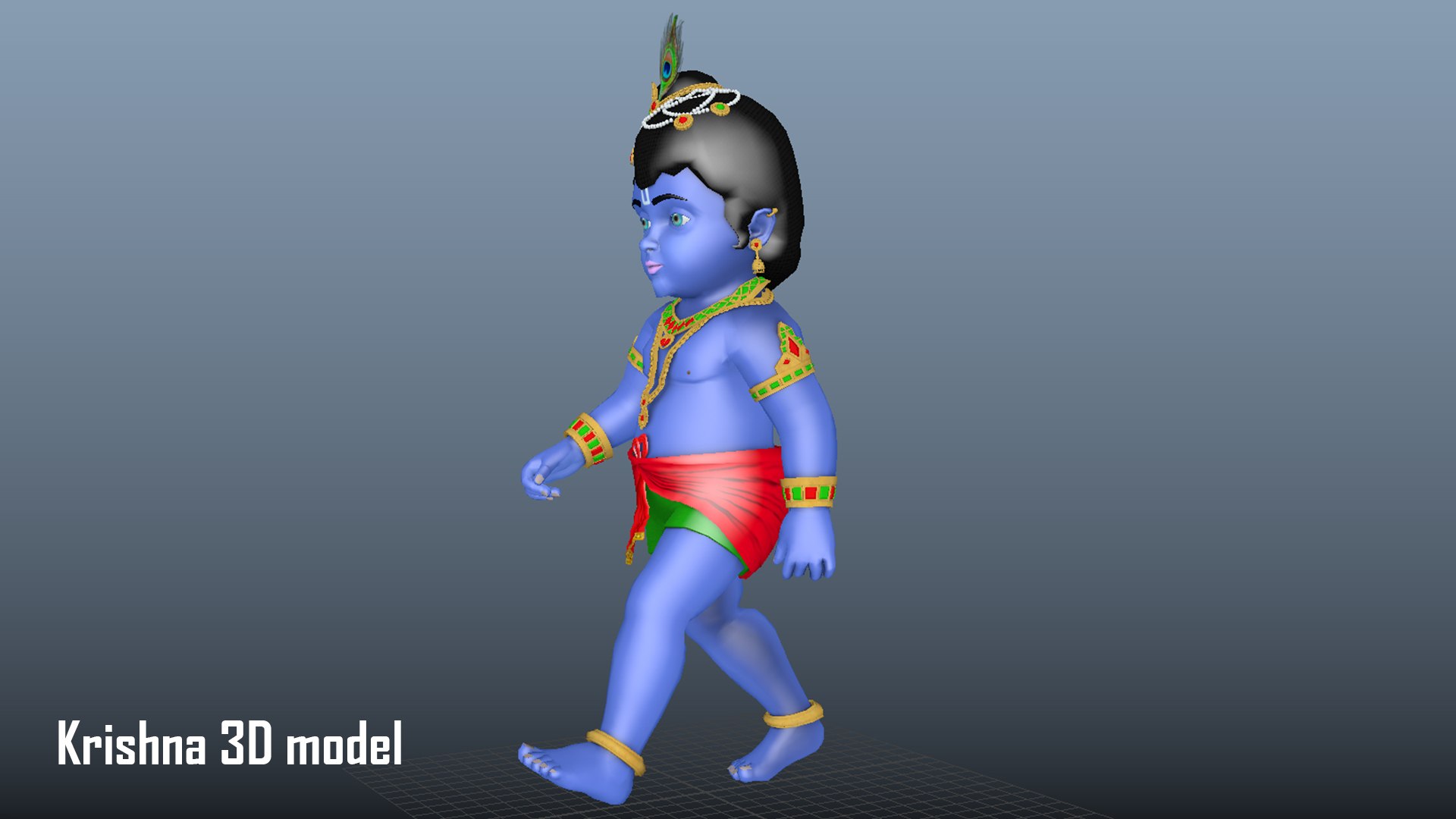 Lord Krishna 3D Model Artwork 3D Model - TurboSquid 2083185