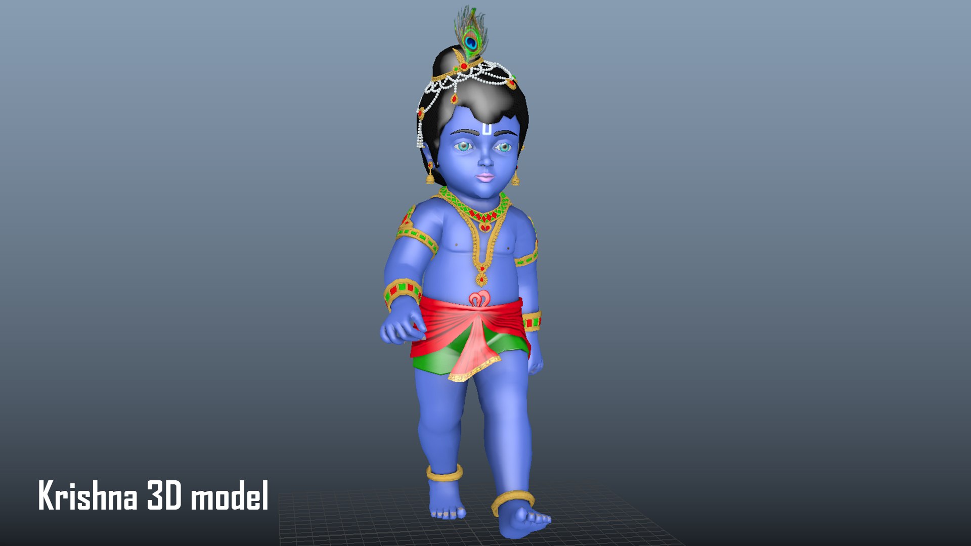 Lord Krishna 3D Model Artwork 3D Model - TurboSquid 2083185