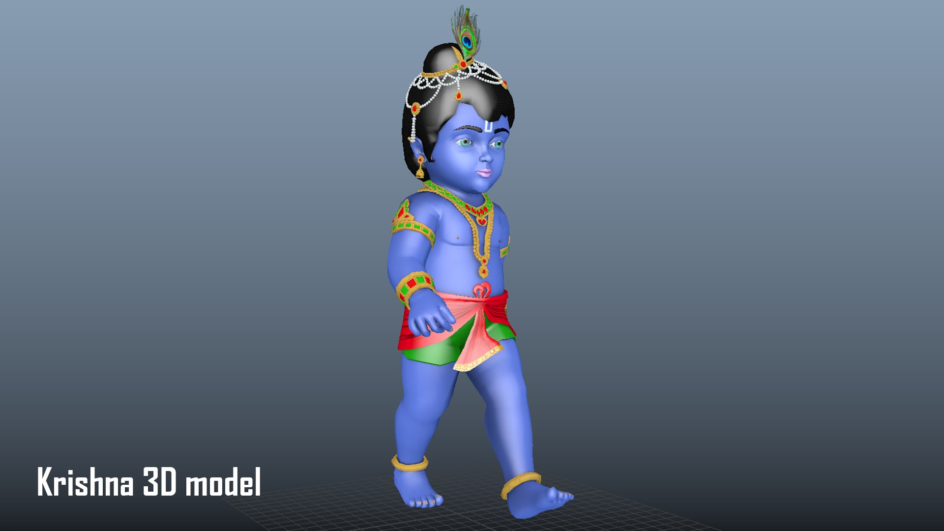 Lord Krishna 3D Model Artwork 3D Model - TurboSquid 2083185