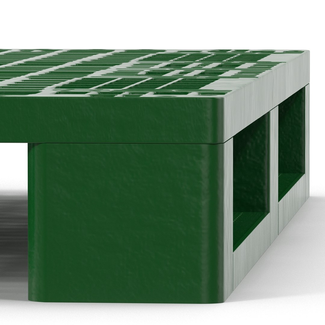 3d plastic pallet green