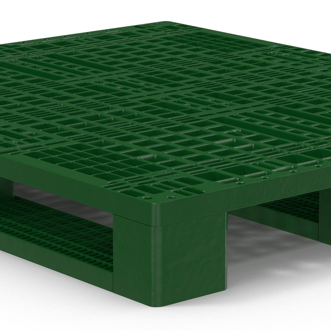 3d plastic pallet green