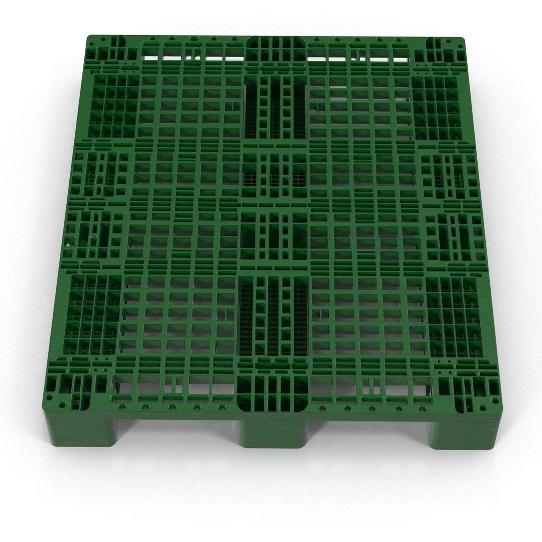 3d plastic pallet green