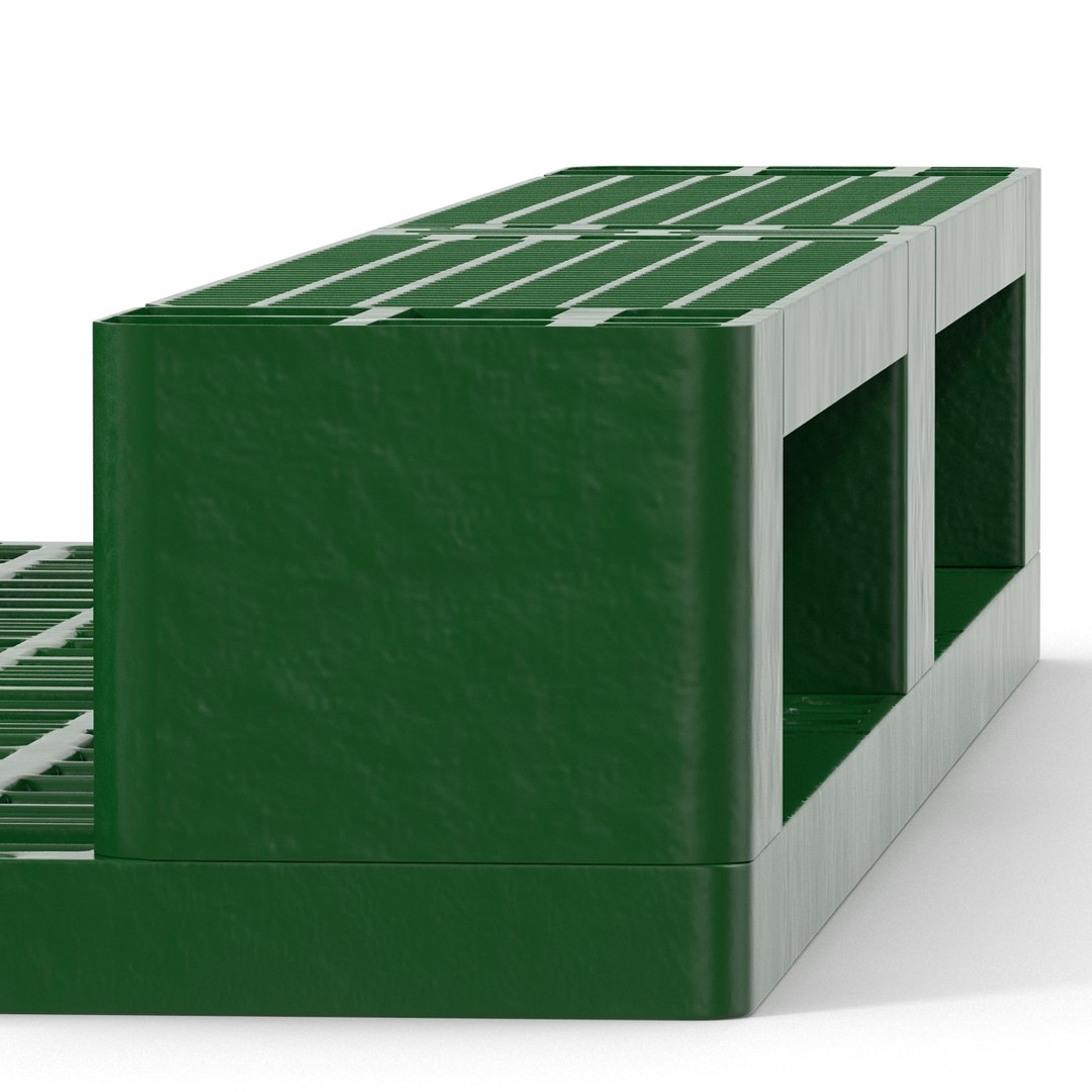3d plastic pallet green