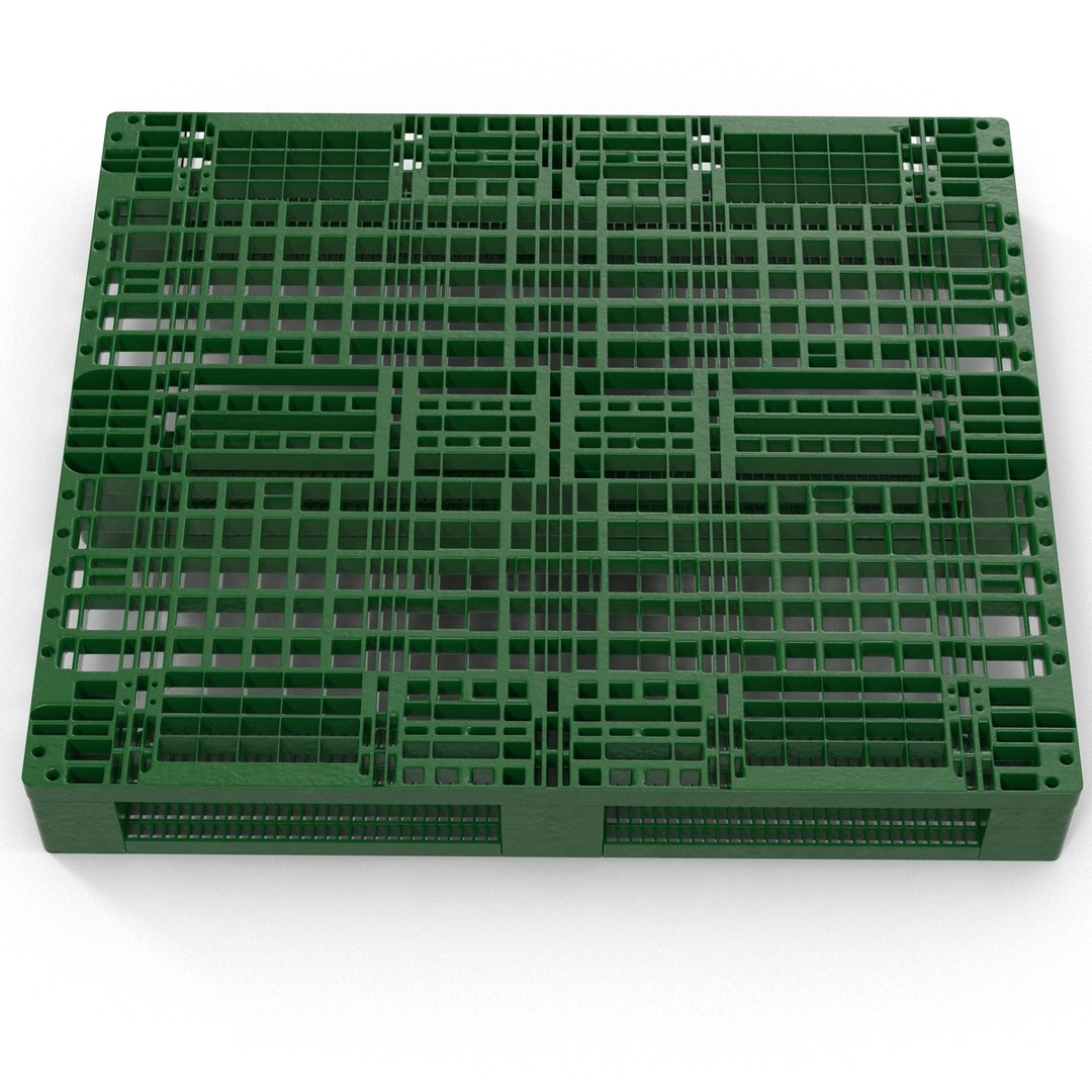 3d plastic pallet green
