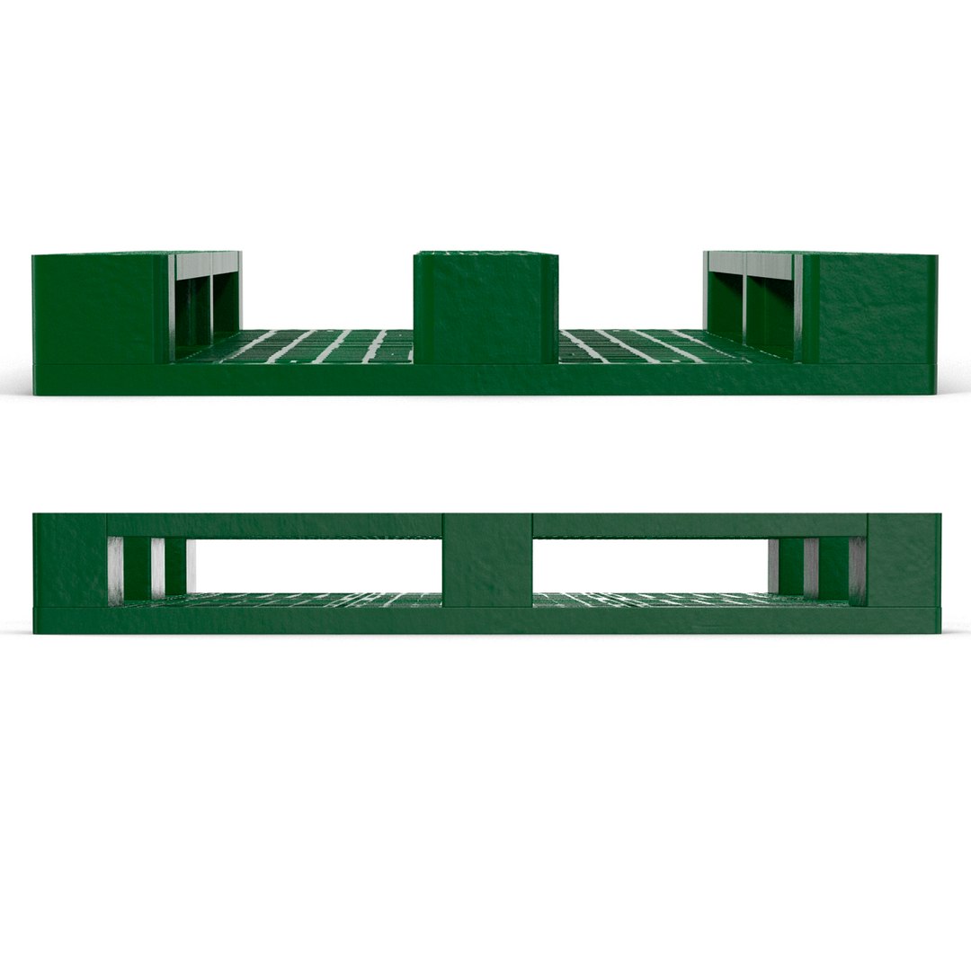 3d plastic pallet green