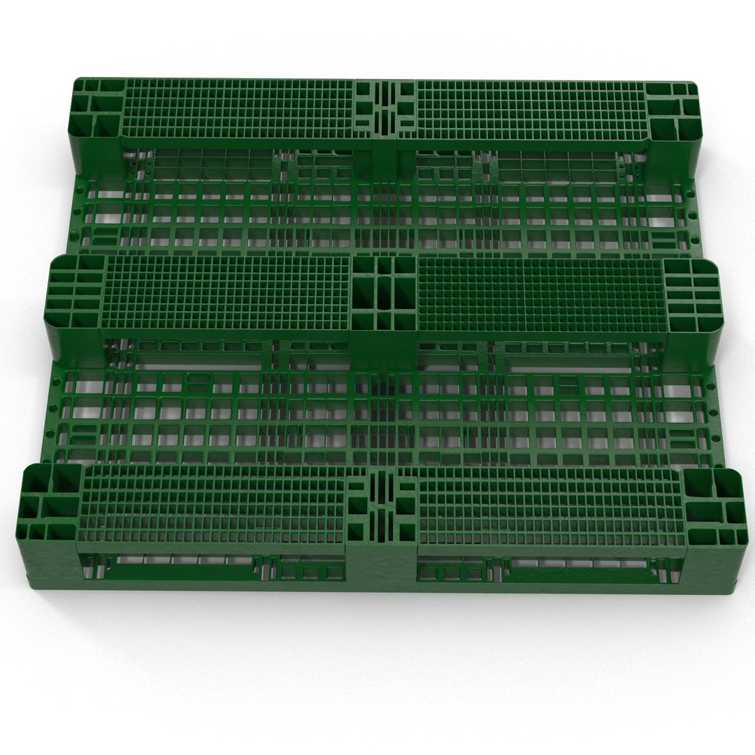 3d plastic pallet green