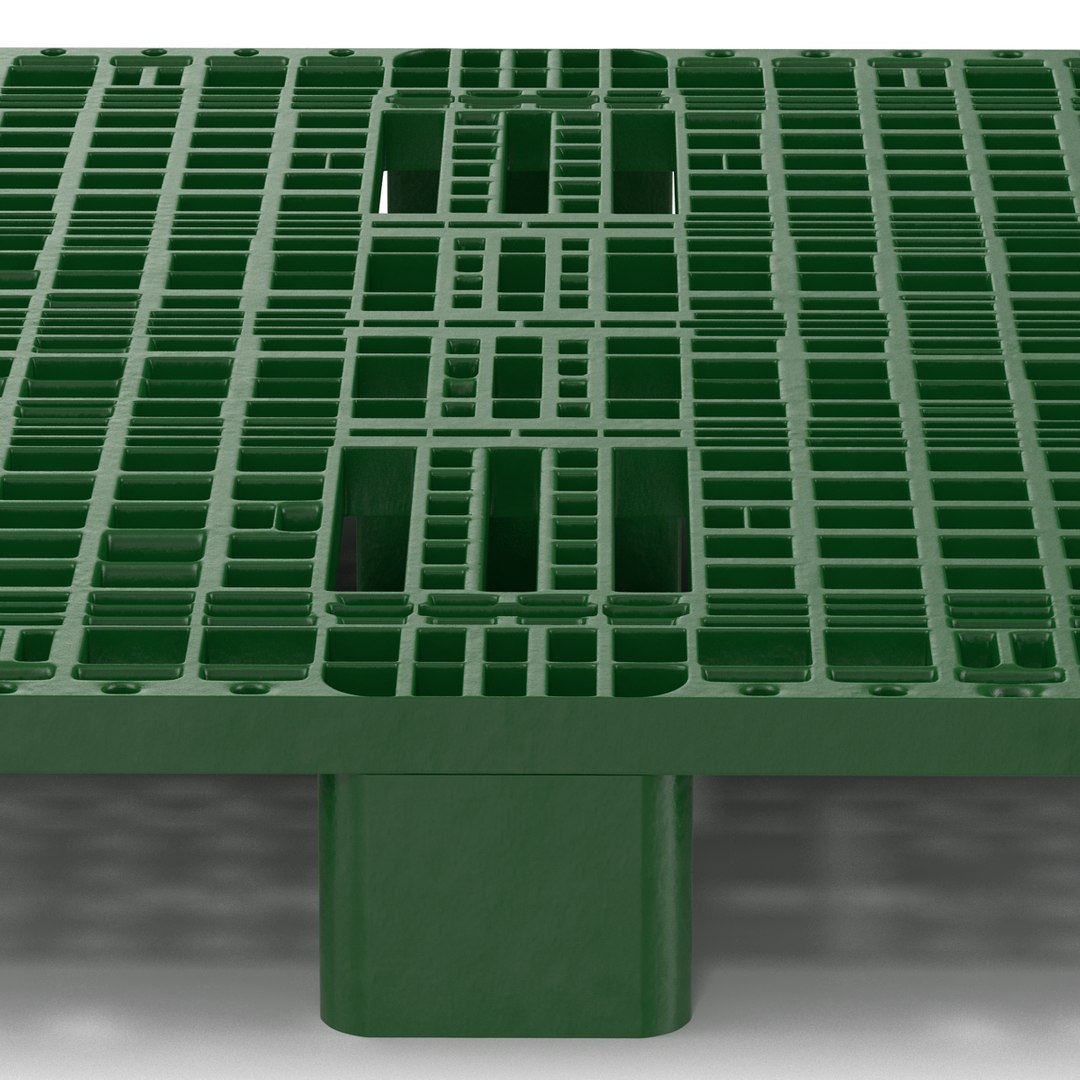 3d plastic pallet green