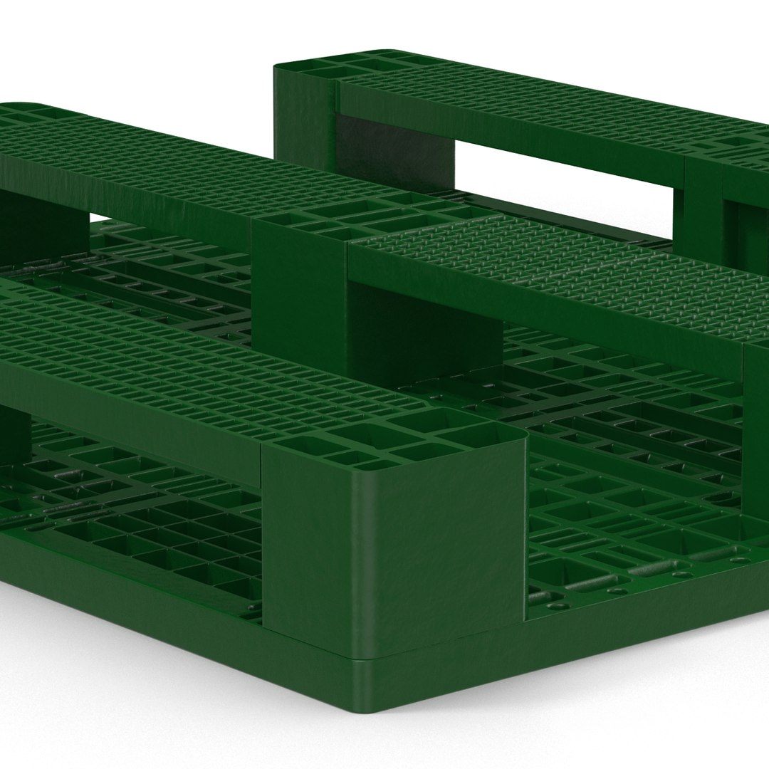 3d plastic pallet green