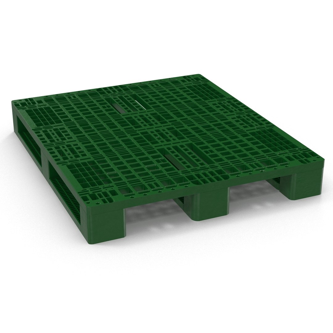 3d plastic pallet green