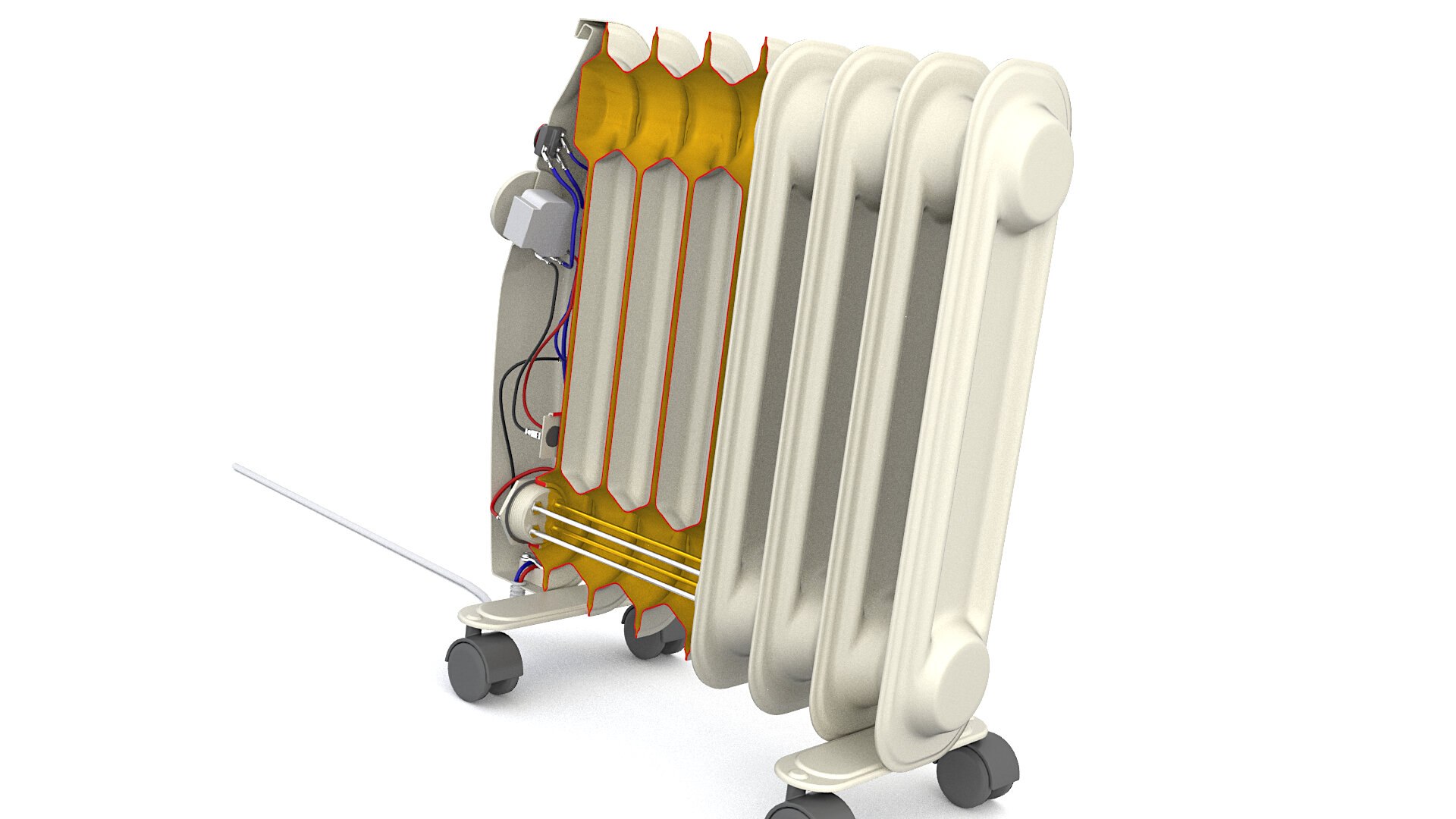 3D Electric Heater Radiator - TurboSquid 1529453
