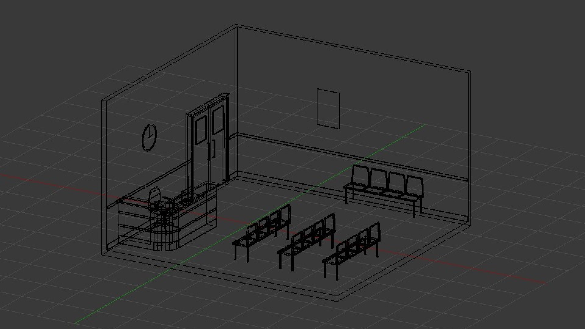 3D Model Waiting Room Reception Isometric Clinichospital - TurboSquid ...