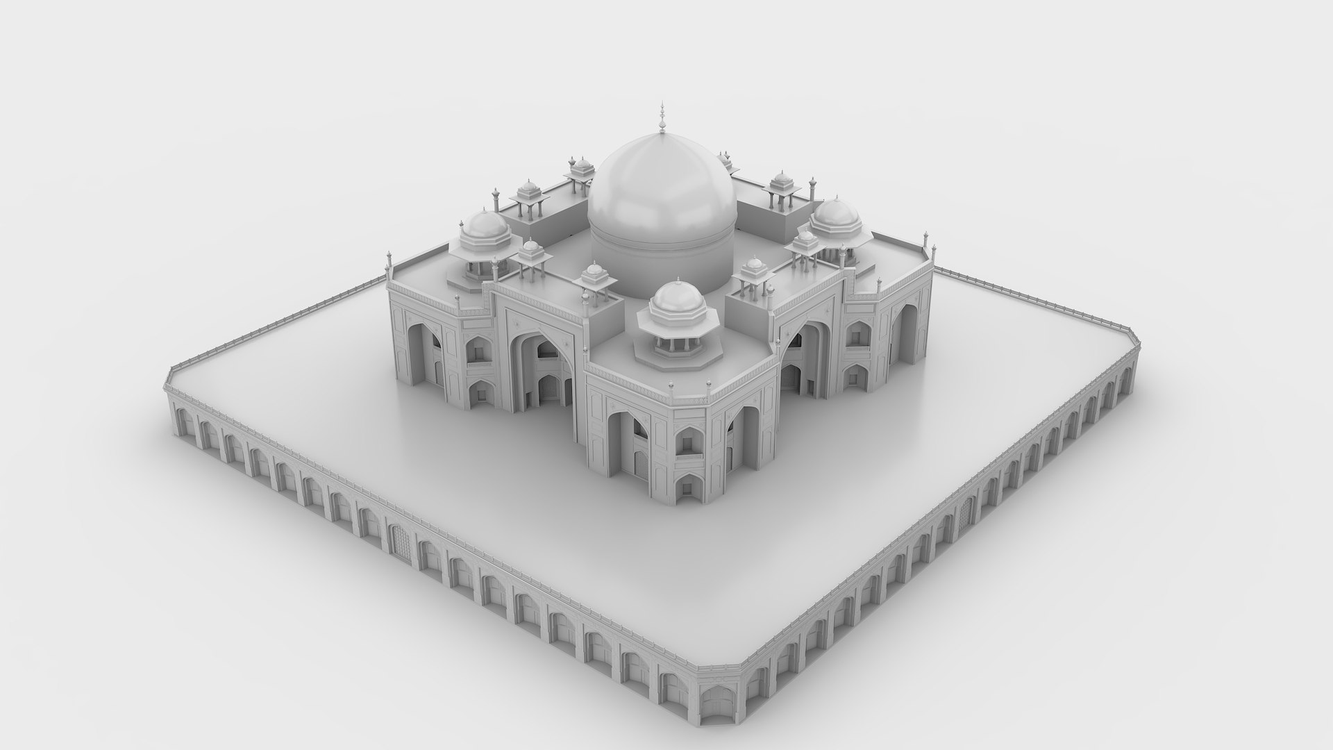 Humayun Tomb 3D Model - TurboSquid 2220366
