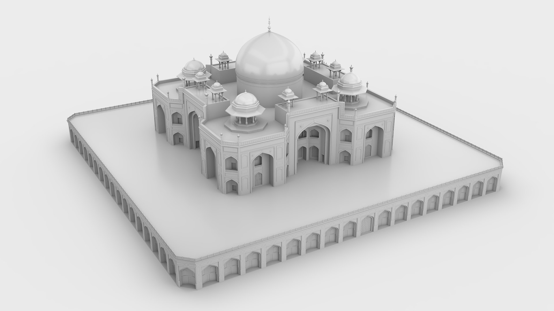 Humayun Tomb 3D Model - TurboSquid 2220366