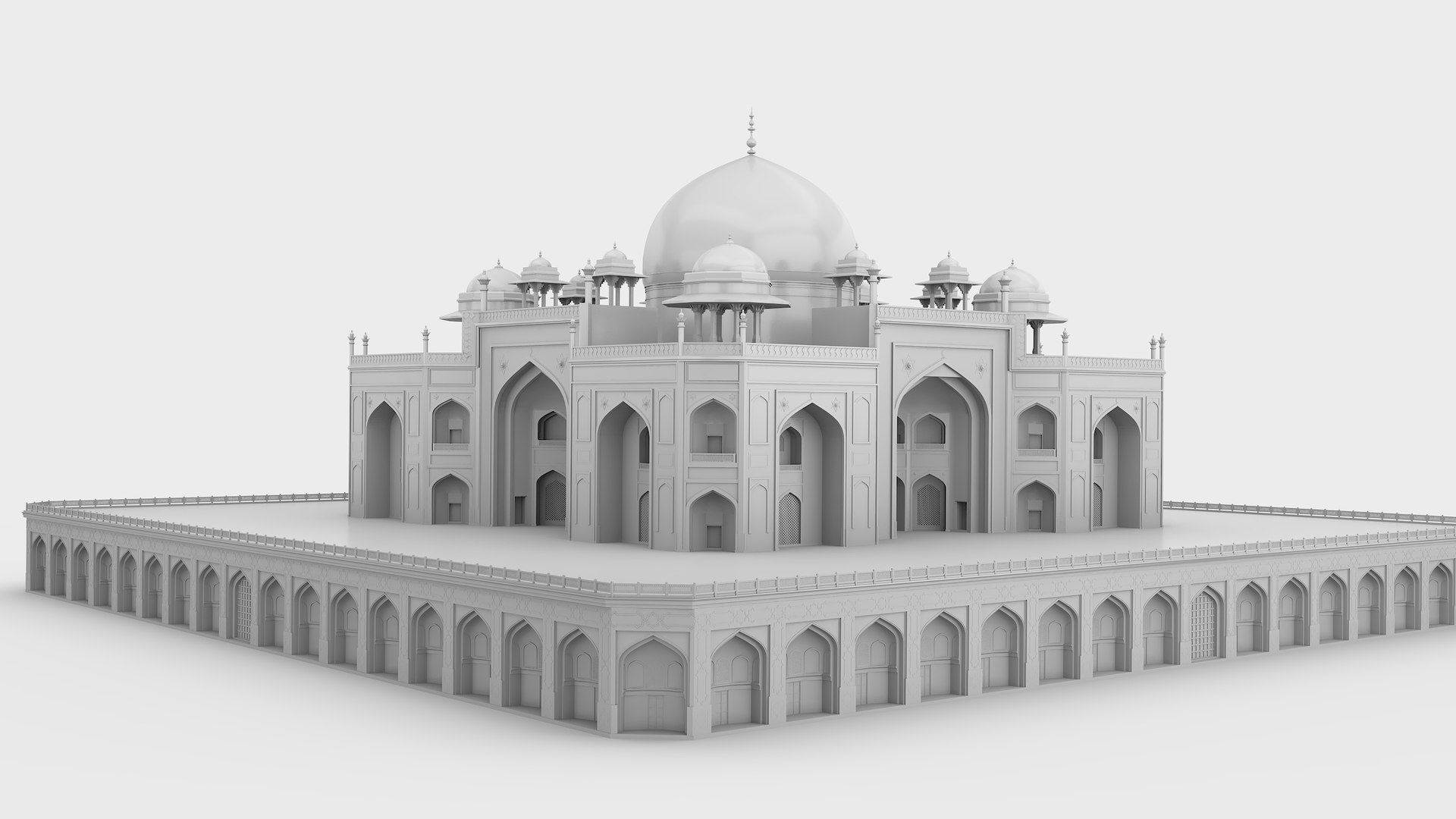Humayun Tomb 3D Model - TurboSquid 2220366