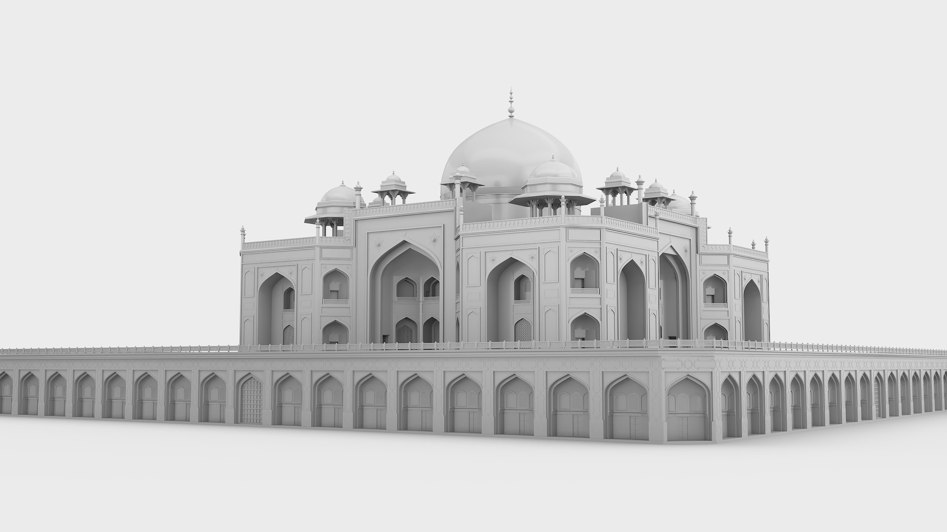 Humayun Tomb 3D Model - TurboSquid 2220366