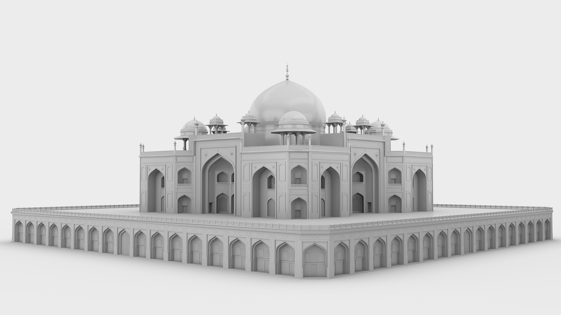 Humayun Tomb 3D Model - TurboSquid 2220366