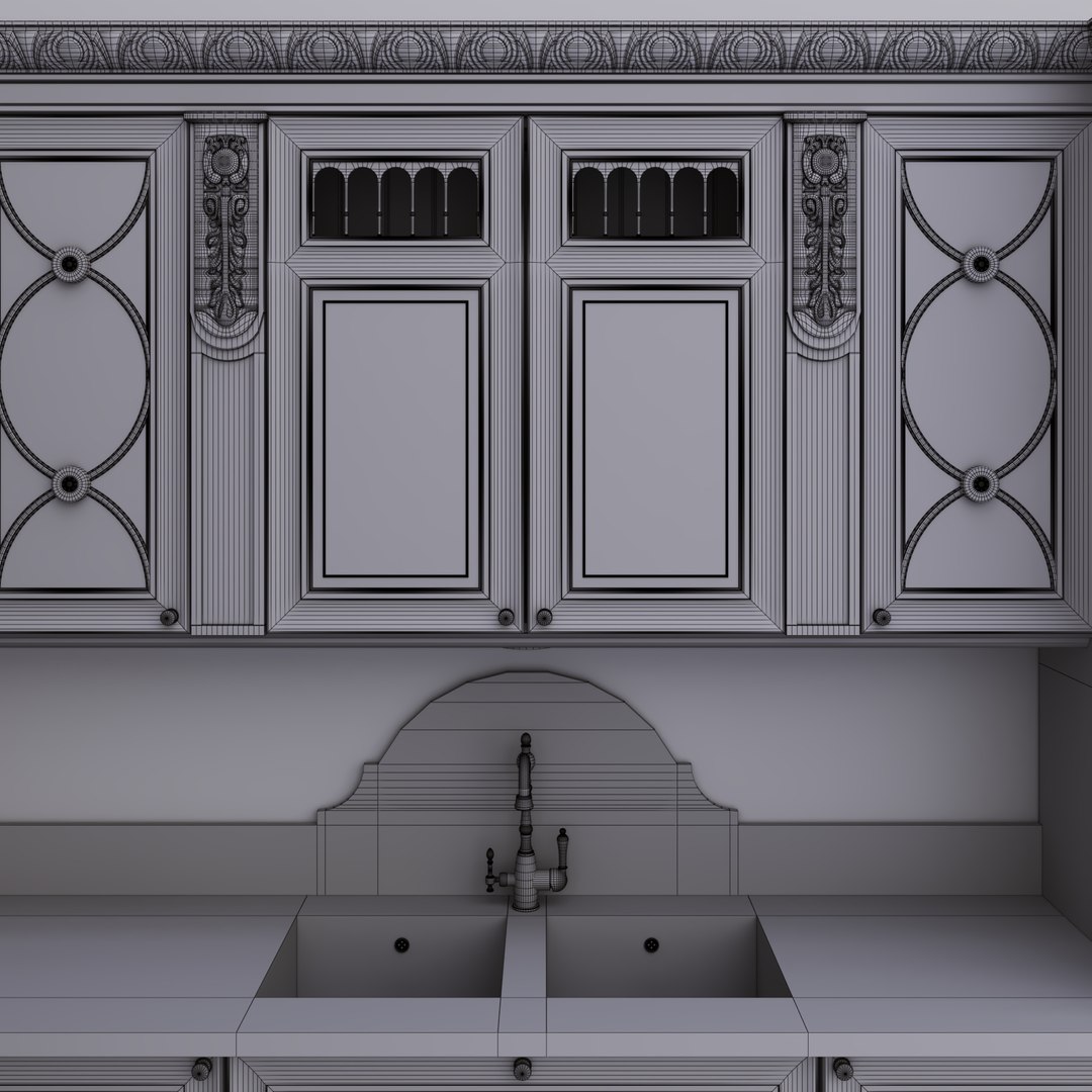 3D Corner Kitchen Maria Rosa Model - TurboSquid 1622422
