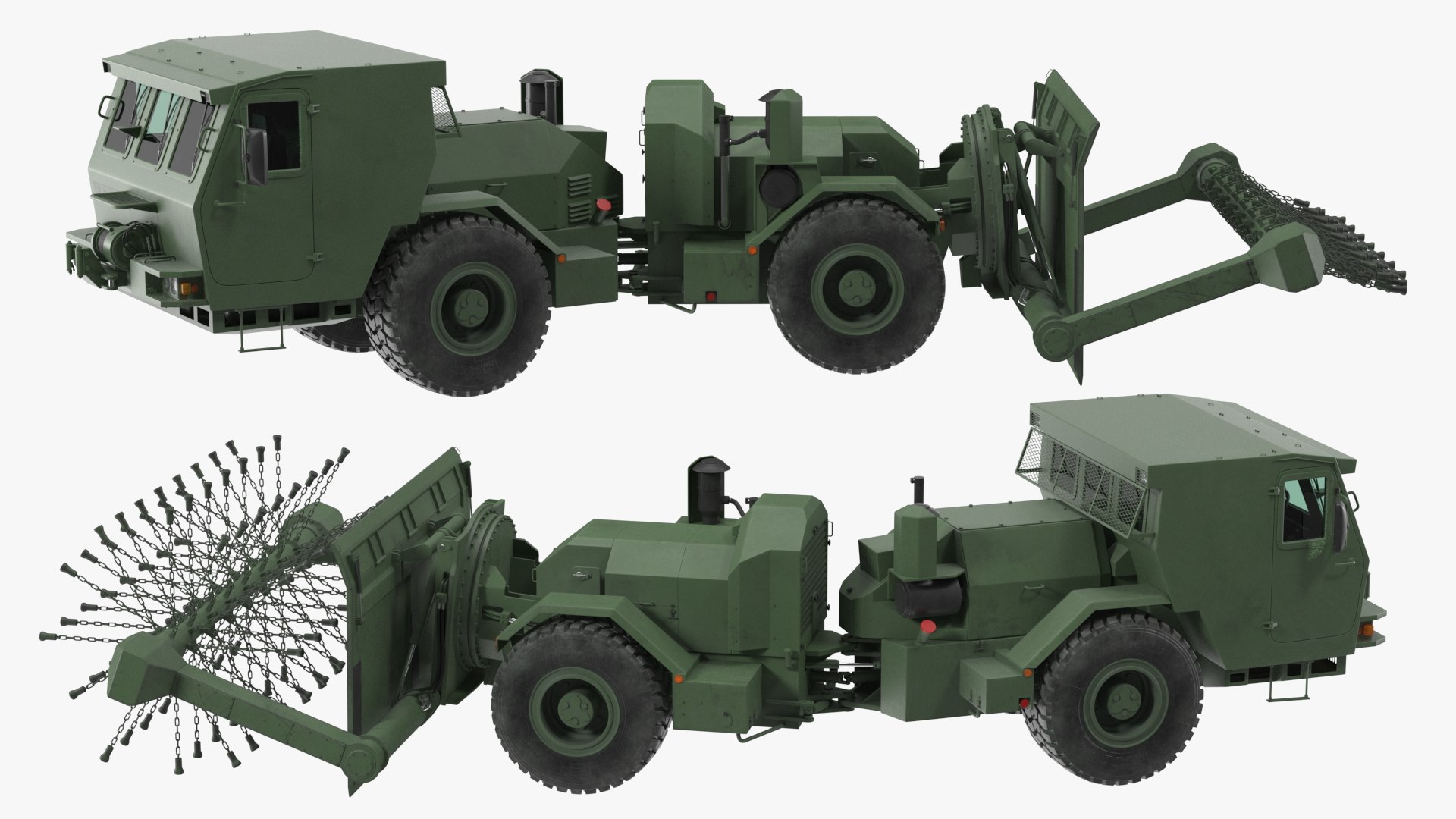 Used Khaki Mine Sweeper Vehicle Hydrema 910 3D model - TurboSquid 2094908