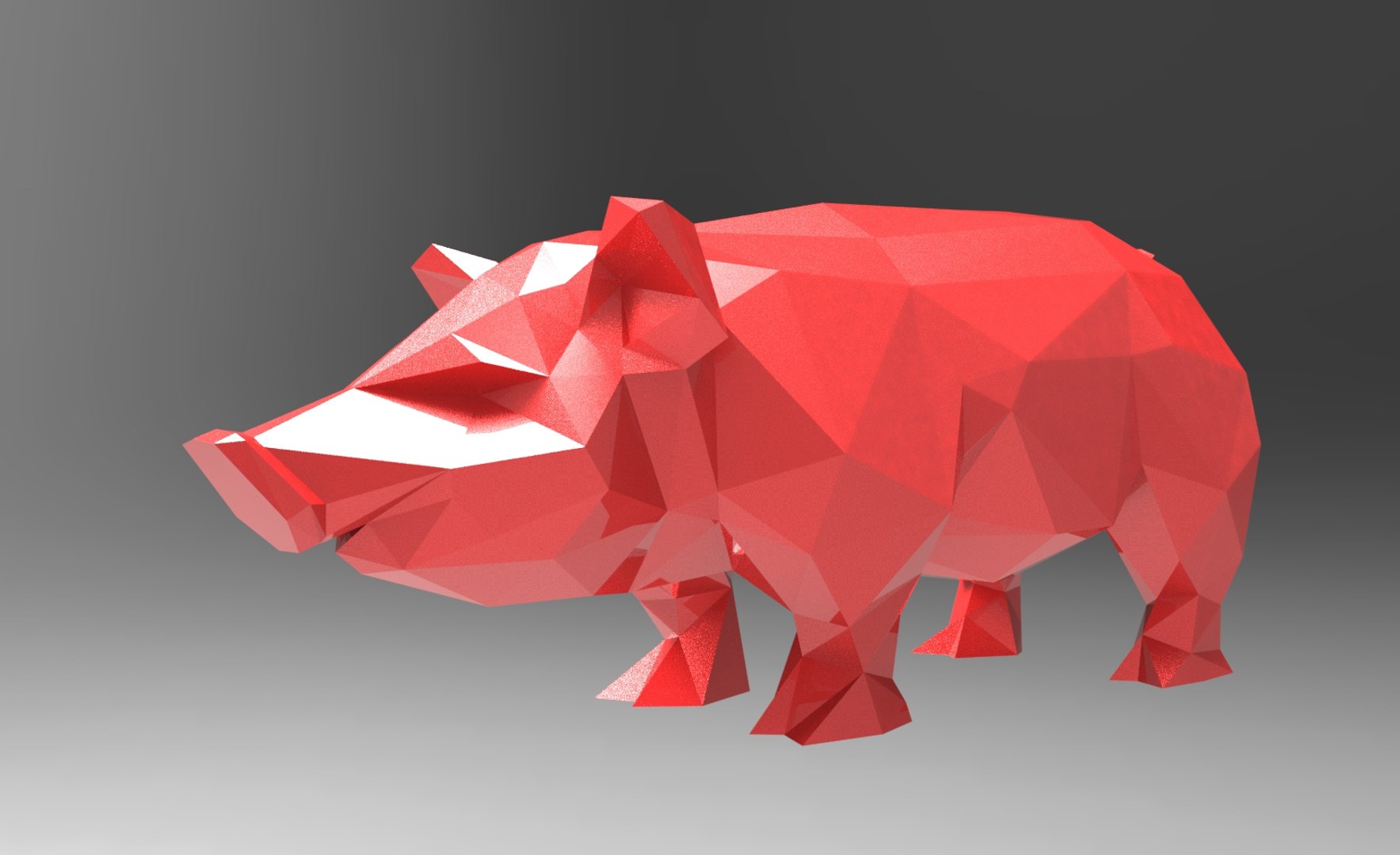 3d Pig Printing Model
