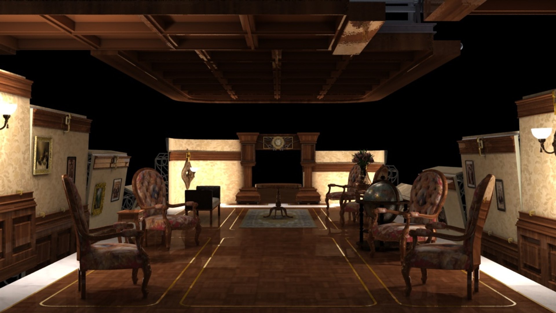 3d Dishonored Room