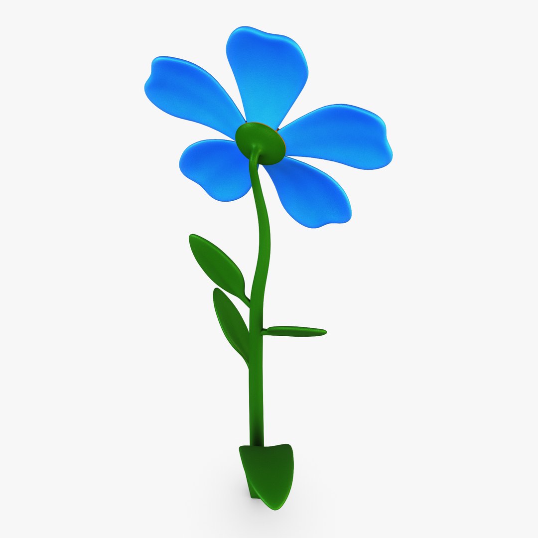 3D Cartoon Flower V 2 - TurboSquid 1616300