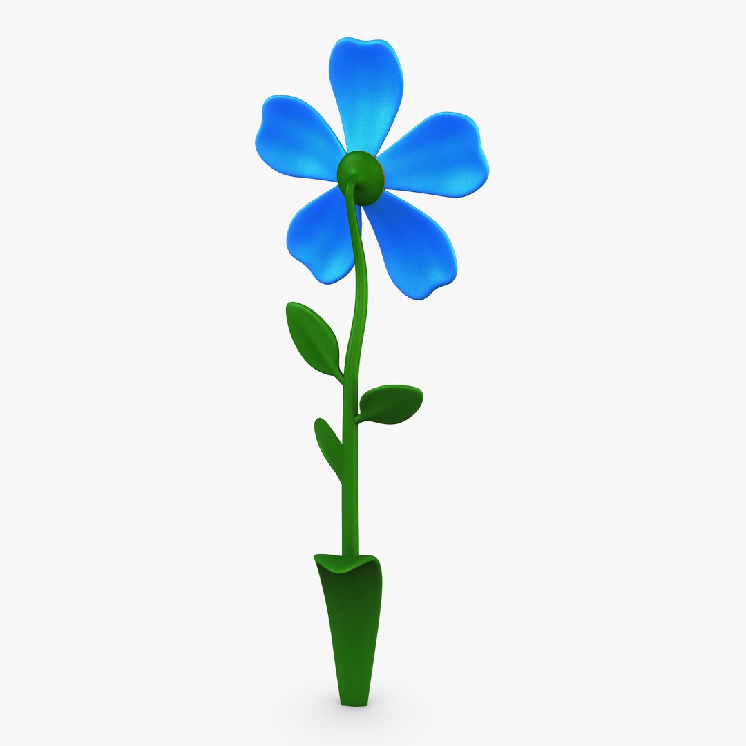 3D cartoon flower v 2 - TurboSquid 1616300