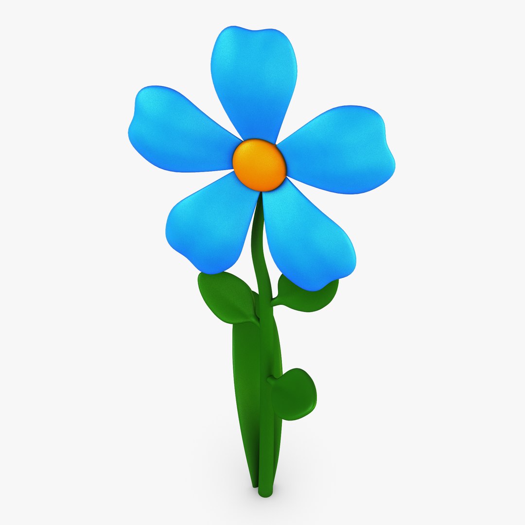 3D Cartoon Flower V 2 - TurboSquid 1616300