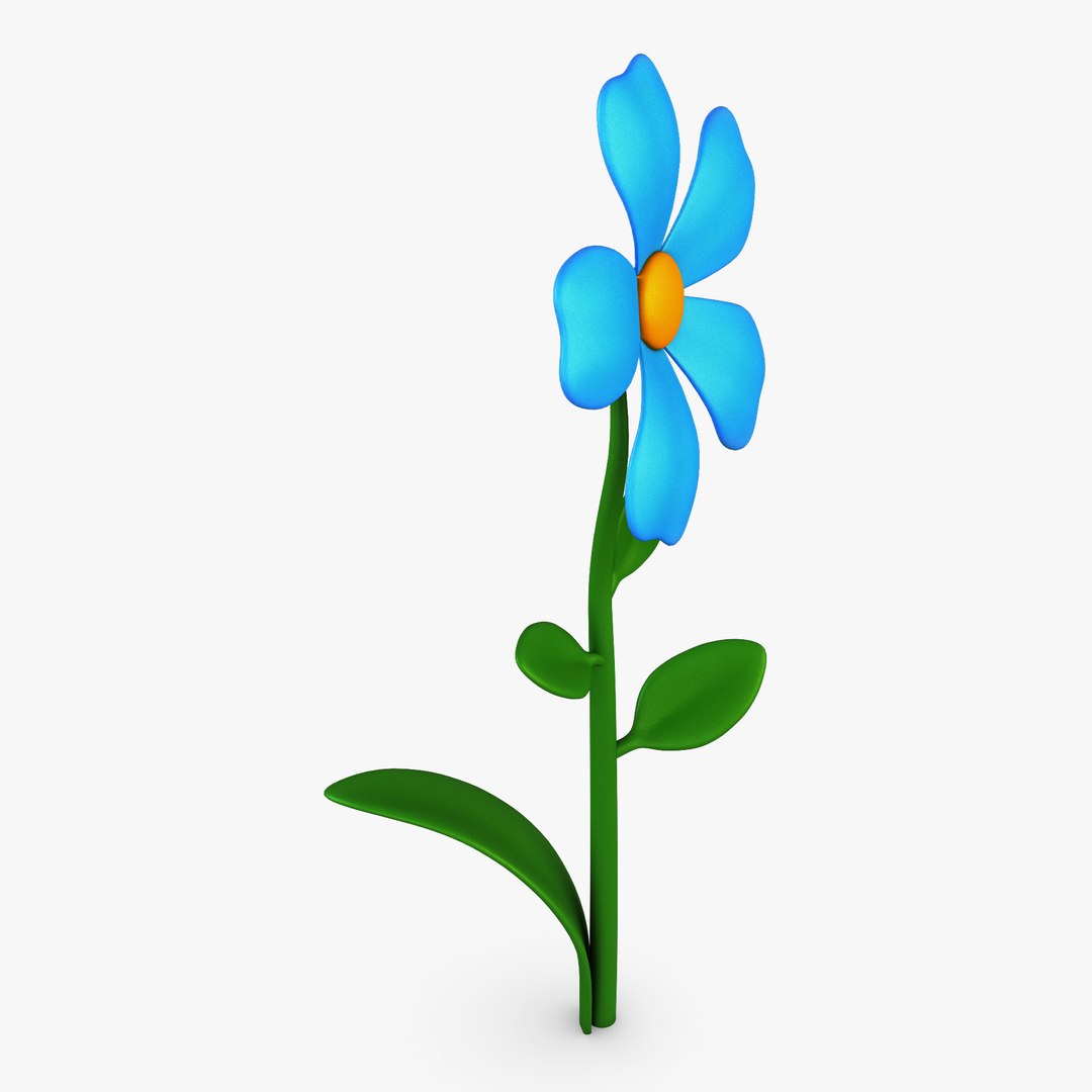 3D Cartoon Flower V 2 - TurboSquid 1616300