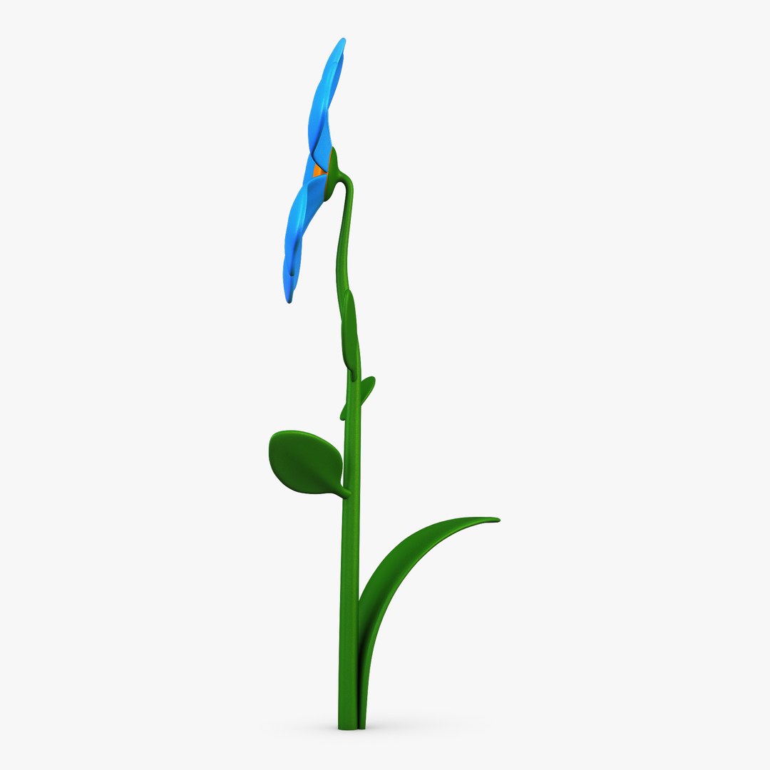 3D Cartoon Flower V 2 - TurboSquid 1616300