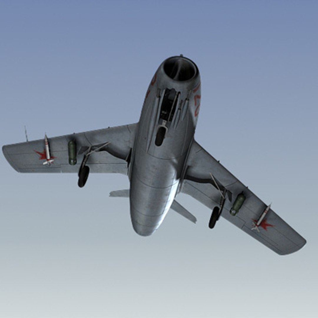 3d Mig-15 Fighter Soviet Model