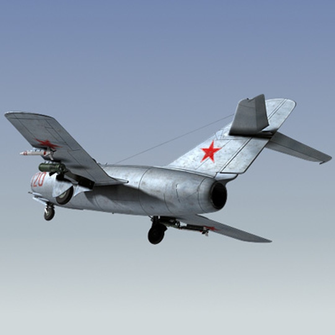 3d Mig-15 Fighter Soviet Model