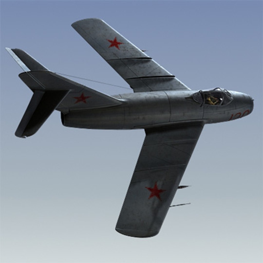 3d Mig-15 Fighter Soviet Model