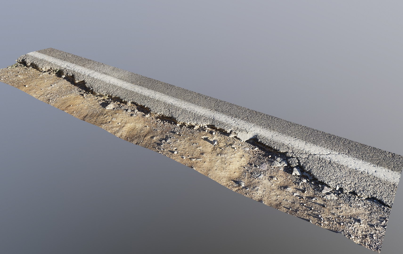 3D Photoscanned Edge Asphalt Road Model - TurboSquid 1655489