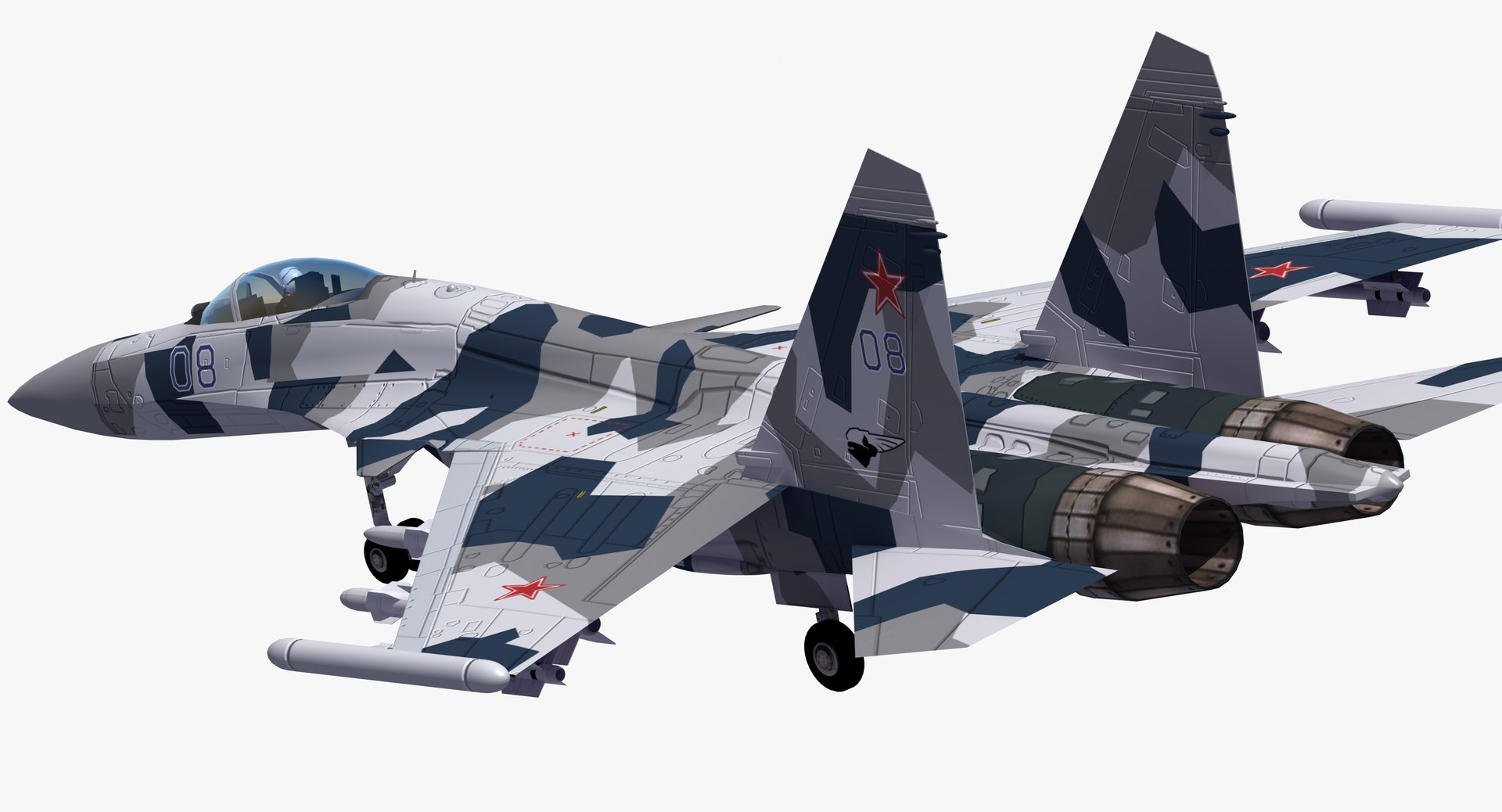 Su-35 flanker fighter 3D model - TurboSquid 1201154
