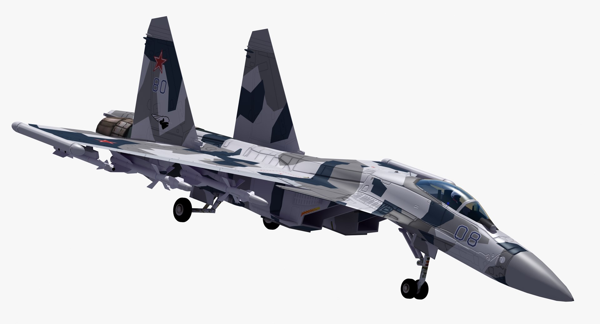 Su-35 flanker fighter 3D model - TurboSquid 1201154