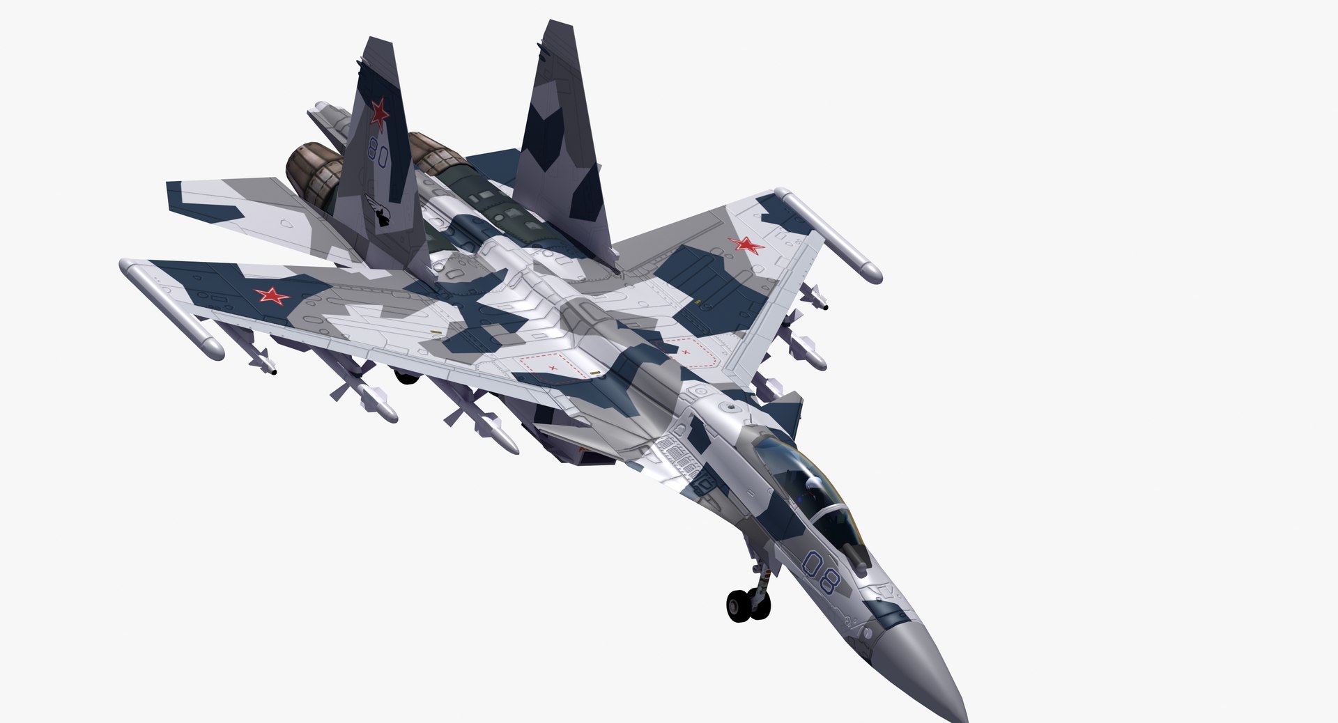 Su-35 flanker fighter 3D model - TurboSquid 1201154