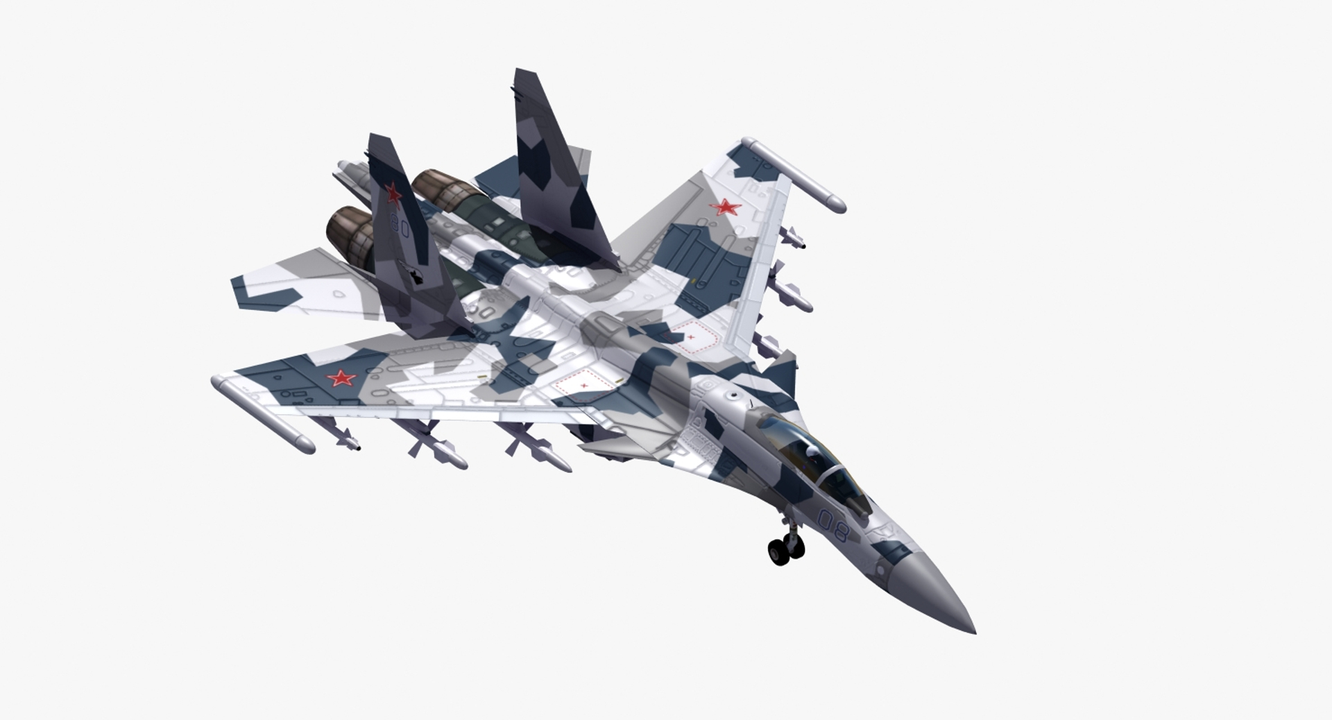 Su-35 Flanker Fighter 3D Model - TurboSquid 1201154