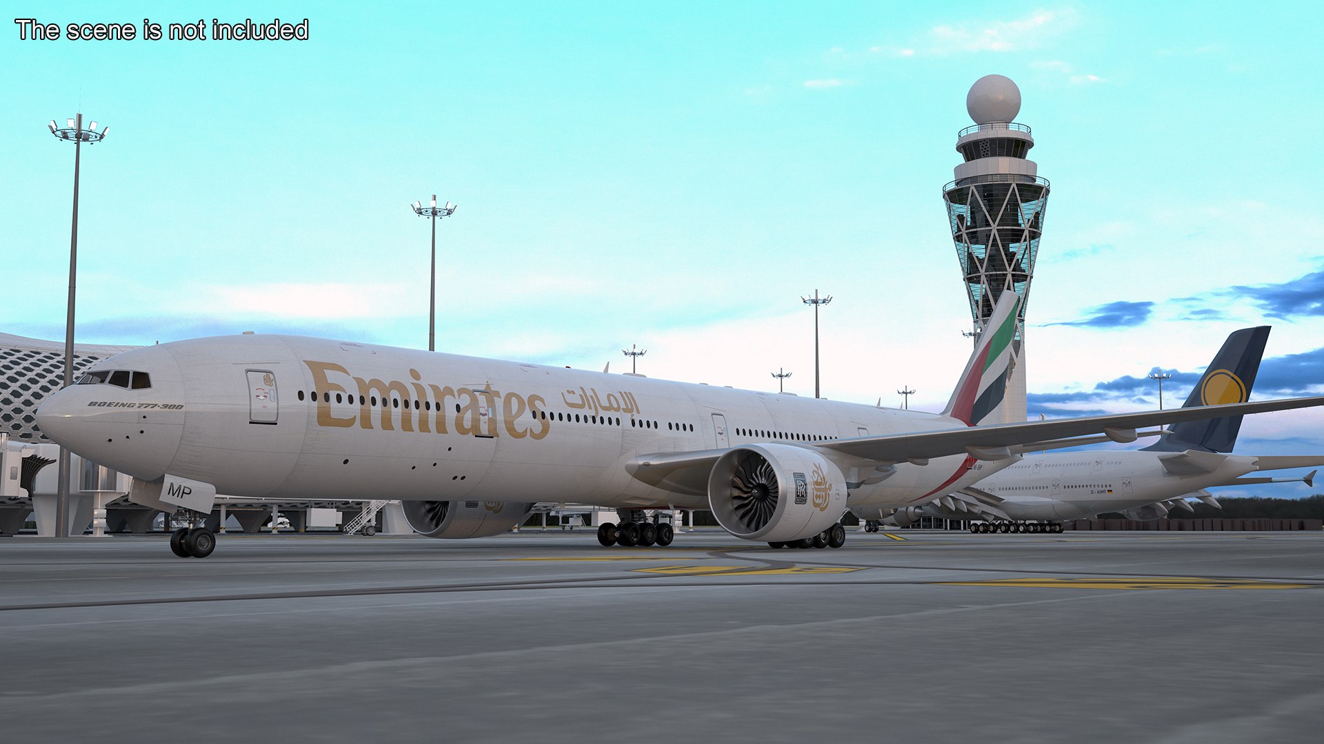 3D Boeing 777 Emirates Airlines Rigged For Maya Model - TurboSquid 2399809
