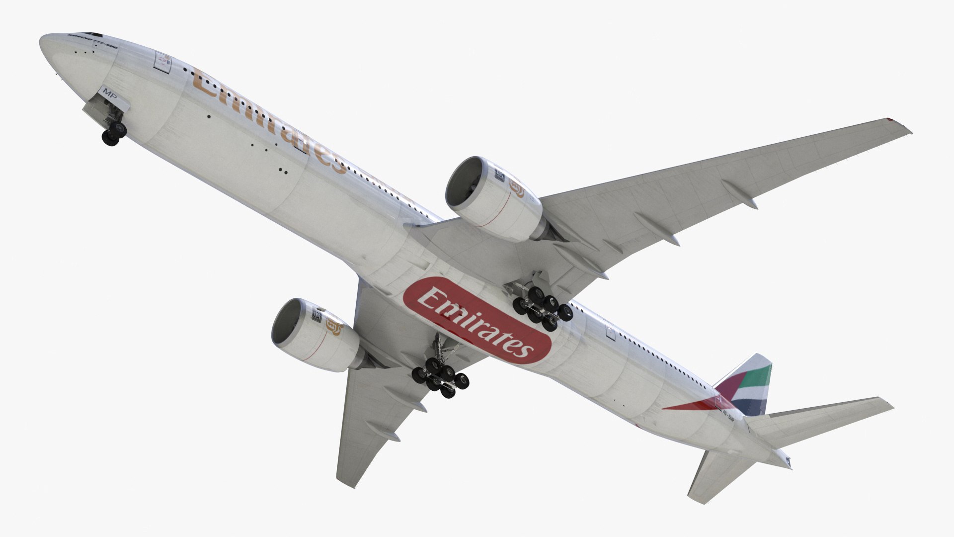 3D Boeing 777 Emirates Airlines Rigged For Maya Model - TurboSquid 2399809