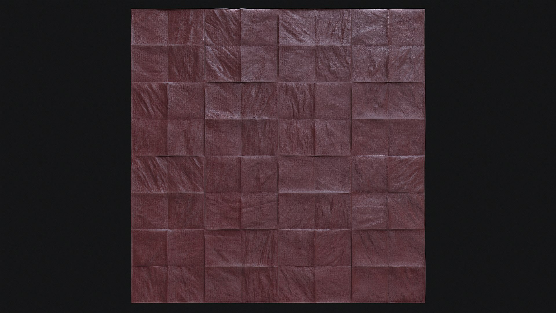 Dark Reddish Brown Tarpaulin Sheet 4x4m Game Ready 3D Model ...
